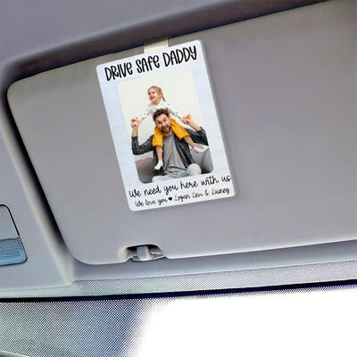 Personalized Car Visor Clip Add Child Photo Picture Frame Father's Day ...
