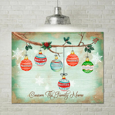 Personalized Name Canvas Wall Art with Snowflake Pattern Beautiful ...