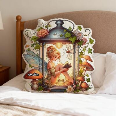 Personalized Floral Candlestick-Shaped Throw Pillow Reading Themed ...