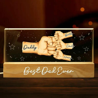 Personalized Led Lights With Fist Pattern Cool Gifts For Father's Day ...