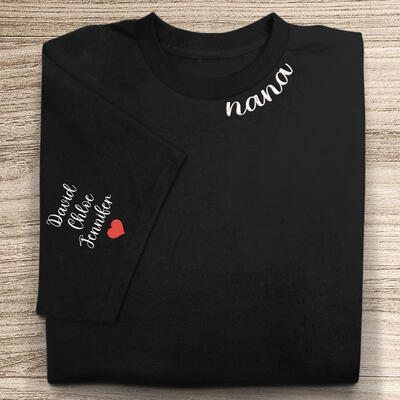 Personalized T-shirt Custom Embroidered Names with Optional Nickname ...