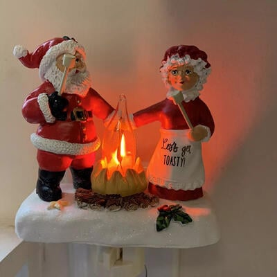Santa Bonfire Night Light Best Gift for Christmas - Drawmade.com