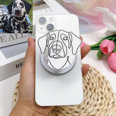 Personalized Mobile Phone Holder Custom Line Drawing For Pet Lovers ...