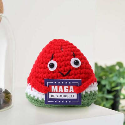 Handmade Crochet Watermelon Positive Doll Interesting Gift for Friend ...