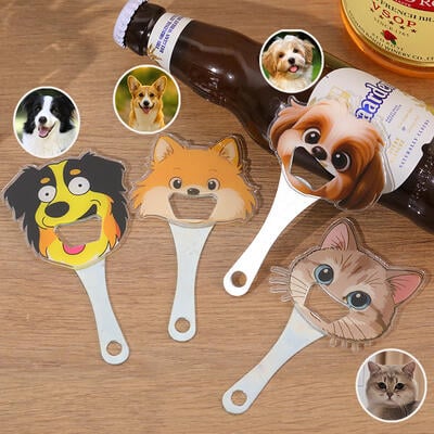 Personalized Cartoon Style Photo Bottle Opener Cute Gift for Drink ...