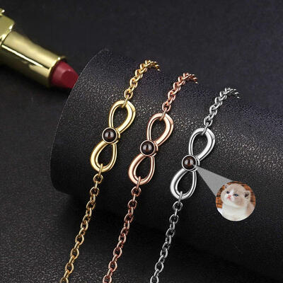 Sterling Silver Personalized Picture Projection Bracelet with Cross ...