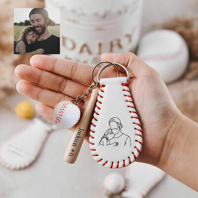 Personalized Leather Baseball Keychains Unique Handcrafted Gifts for ...
