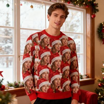 Personalized Ugly Sweater Unisex Custom Photo Collage Style Design ...