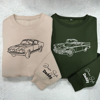 Personalized Sweatshirt Drive Safe Daddy with Custom Car Photo Line ...