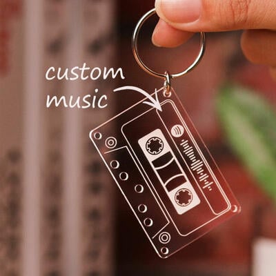 Scannable Spotify Code Custom Music Song Key Chain - Drawelry.com