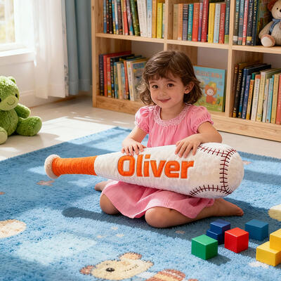 Personalized Baseball Bat Shaped Pillow with Custom Name Christmas Gift ...