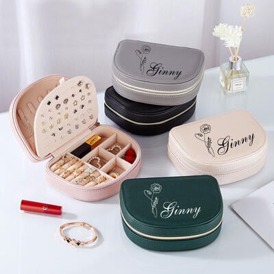 Personalized Jewelry Box With Custom Name and Birthday Flower for Her ...