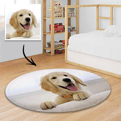 Custom Photo Floor Mats Round Shape Doormat - Drawmade.com