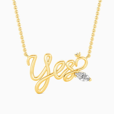 "Yes for You" Marquise Cut Necklace | She Said Yes