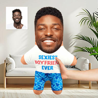 "Sexiest Boyfriend Ever" Custom Face Pillow with Photo Funny Valentines ...