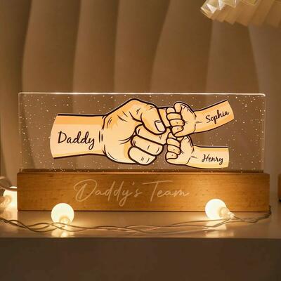 Personalized LED Light With Fist Pattern As A Cool Father’S Day Gift ...