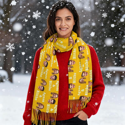 Custom Scarf with Photo and Name Sweet Valentine's Day Gift for Couples ...
