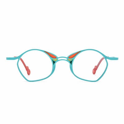 Maria Blue Geometric Glasses - Aoolia.com