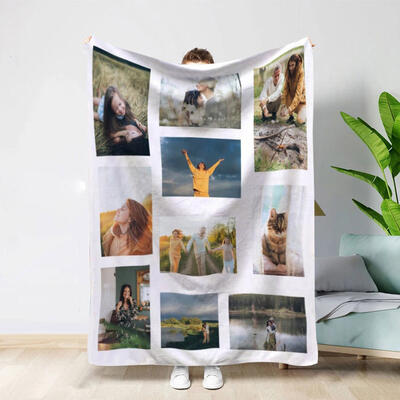 Personalized 10 Photos Collage Blanket Warm Gift - Drawmade.com