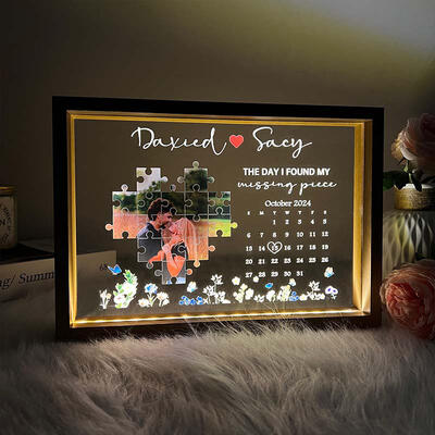 Personalized Picture Night Light with Custom Name And Flowers Romantic ...