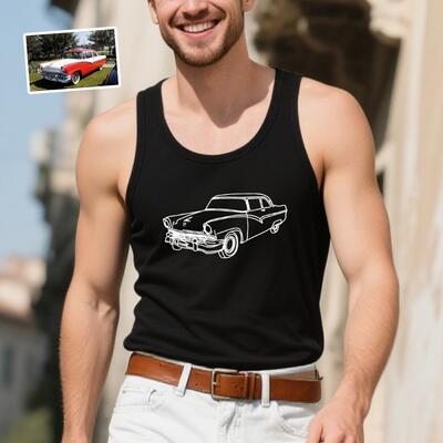 Personalized Tank Top Custom Car Photo Cool Outline Design Attractive ...