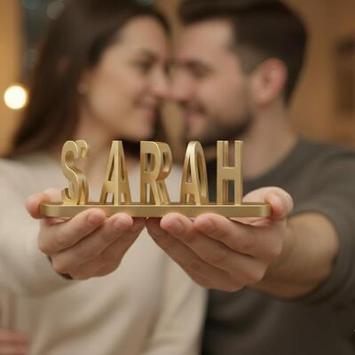 3D Printed Double Name Illusion Love Sweet Gift for Valentine's Day ...