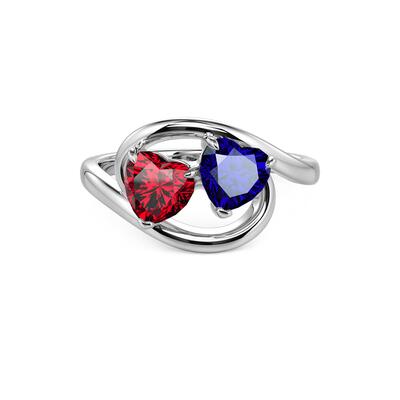 "Lover's Orbit" Heart Cut Toi Et Moi Engagement Ring | She Said Yes