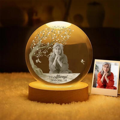 Personalized Picture Crystal Ball Night Light Exquisite Gift for Family ...