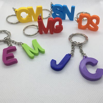 Personalized 3D Printed Letter Keychain Exquisite Christmas Gift For ...
