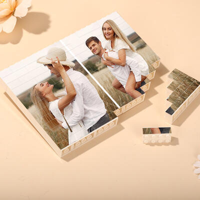 Personalized Building Block Puzzle Custom 2 Photos Brick Rectangle ...