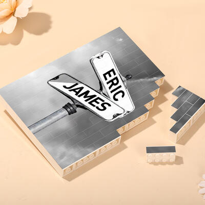 Personalized Name Street Sign Building Blocks Warm Gift For Family ...