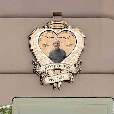 Personalized Car Visor Clip with Angel Wings Memorial Gift Photo Frame ...