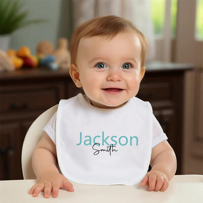 Personalized Name Baby Bib Creative Present for Kids - Drawmade.com