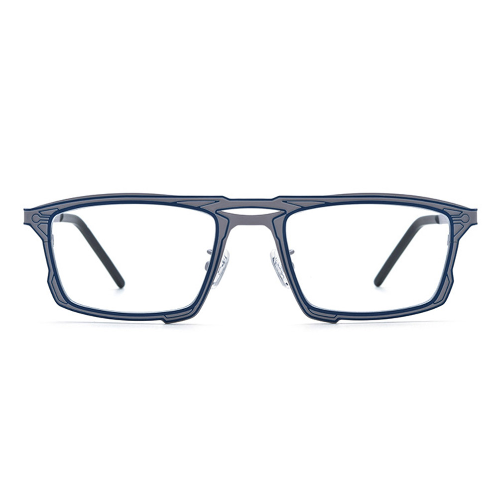 Dillon Blue Rectangle Glasses - Aoolia.com
