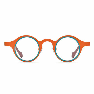 Sebastia Orange Round Glasses - Aoolia.com