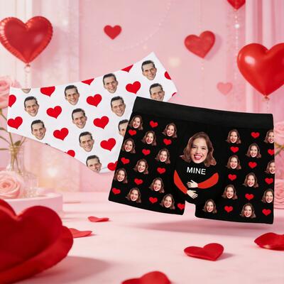 Personalized Picture Underwear with Heart Pattern Creative Gift for ...