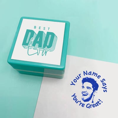 Custom Stamp Sketch Photo Style Gift for Dad - Drawmade.com