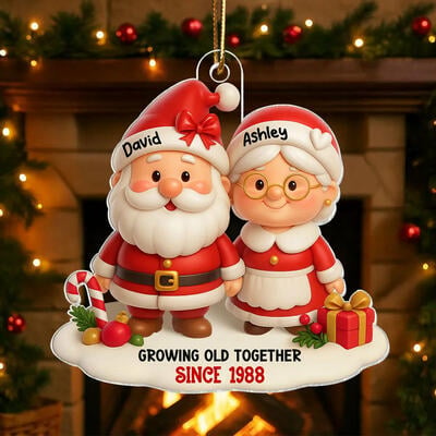 Personalized Santa Claus Ornaments with Name Customization for Your ...