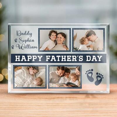 Personalized Acrylic Plaque Happy Father's Day with Custom Photos ...