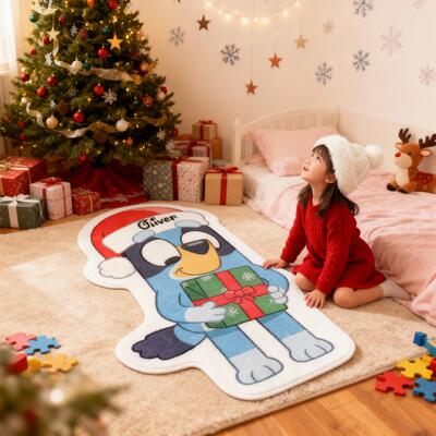Personalized Cartoon Puppy Playmat with Name Customization Christmas ...