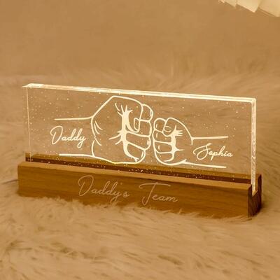 Personalized Fist LED Lamp Warm Gift For Father's Day - Drawmade.com
