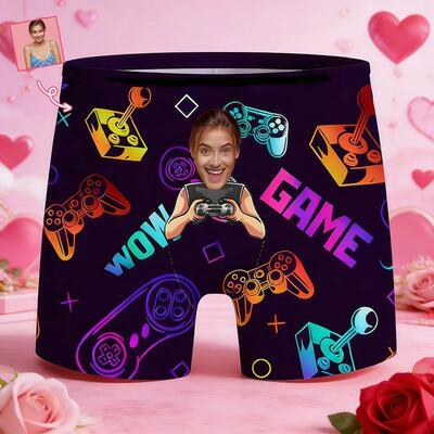 Personalized Picture Men's Underwear Boxer Briefs with Game Controller ...
