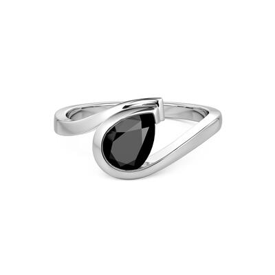 "My Cure" Pear Cut Sculptural Solitaire Engagement Ring | She Said Yes