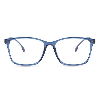 Charlotte Blue Rectangle Glasses - Aoolia.com