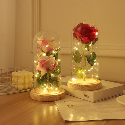 Galaxy Rose Glass Shade Simulation Rose Night Light Gift - Drawmade.com