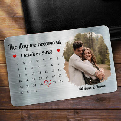 Personalized Aluminum Wallet Card Custom Calendar Commemorative Gift ...