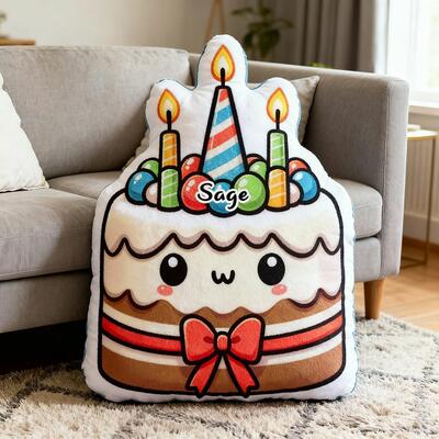 Customized Birthday Cake Pillows Cartoon Cushions Cozy Birthday Party ...