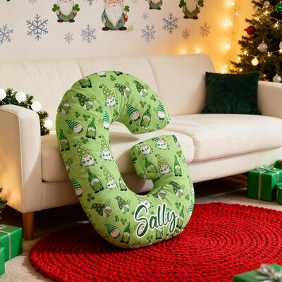 Personalized Christmas Elf Pattern Letter Pillow Special Gift for ...