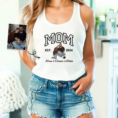 Personalized Tank Top Custom Family Photo with Your Message Design ...