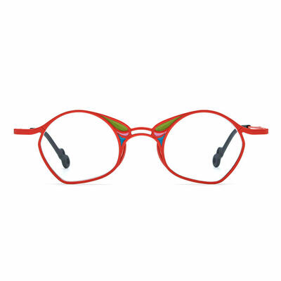 Maria Red Geometric Glasses - Aoolia.com